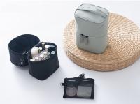 China Cylinder Shape Promotional Toiletry Bag With Detachable Mesh Pouch for sale