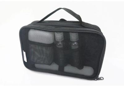 China Men's Black Mesh Toiletry Travel Bag Reusable For Promotion 23*15*8cm for sale