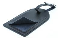 China Black Cow Splited Leather Luggage Name Tag Durable For Business Trip for sale