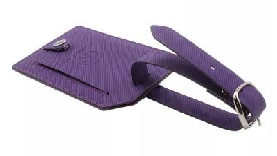 China Fashionable Promotional Luggage Tags , PU Leather Suitcase Bag Tags for sale