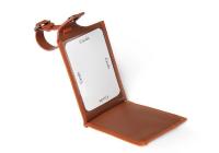 China Premium PU Suitcase Travel Tags In Brown / Black / Customized Color for sale