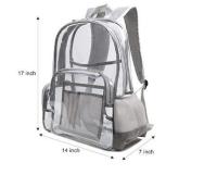 China Waterproof Transparent PVC Ladies Travel Backpack With Multiple Compartments for sale