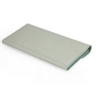 China Light Green Stylish Leather Wallet 19*10*2cm With Multiple Card Compartments for sale