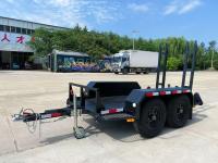 China Heavy Duty Tandem Trailer Black Road Roller Trailer 3000kg Load Capacity for Construction Equipment Transport for sale