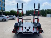 China Heavy Duty Tandem Trailer Black Road Roller Trailer 3000kg Load Capacity for Construction Equipment Transport for sale