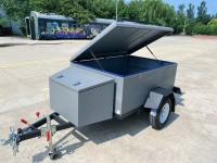 China Grey Camping Tool Trailer with 2 Insulated Compartments for Outdoor Equipment Storage and Transport for sale