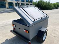 China Grey Camping Tool Trailer with 2 Insulated Compartments for Outdoor Equipment Storage and Transport for sale