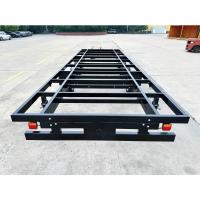China Three-Axis Container House Trailer 4500kg ATM with 7200mm Internal Size and Electric Drum Brakes for sale