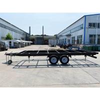 China 20FT Double Axis Tiny House Trailer 4500kg ATM Capacity with 55mm Solid Axle and Electric Brakes for sale