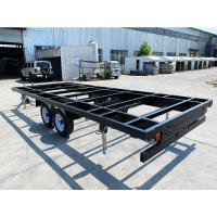 China 20FT Double Axis Tiny House Trailer 4500kg ATM Capacity with 55mm Solid Axle and Electric Brakes for sale