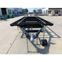 China 20FT Double Axis Tiny House Trailer 4500kg ATM Capacity with 55mm Solid Axle and Electric Brakes for sale