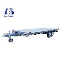 China ATM 4000 kg Flat Tray Container House Trailer - 20ft x 7ft with 10-Inch Electric Brakes and Customizable Options for sale