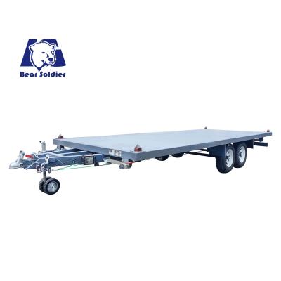 China ATM 4000 kg Flat Tray Container House Trailer - 20ft x 7ft with 10-Inch Electric Brakes and Customizable Options for sale