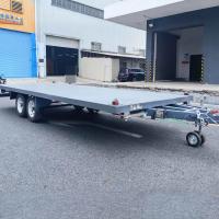 China ATM 4000 kg Flat Tray Container House Trailer - 20ft x 7ft with 10-Inch Electric Brakes and Customizable Options for sale