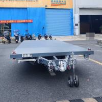 China ATM 4000 kg Flat Tray Container House Trailer - 20ft x 7ft with 10-Inch Electric Brakes and Customizable Options for sale