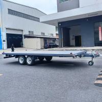 China ATM 4000 kg Flat Tray Container House Trailer - 20ft x 7ft with 10-Inch Electric Brakes and Customizable Options for sale