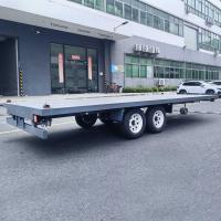 China ATM 4000 kg Flat Tray Container House Trailer - 20ft x 7ft with 10-Inch Electric Brakes and Customizable Options for sale