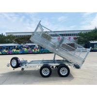 China 10x6 Double Axle Dump Trailer 4000kg ATM Galvanized Construction with Hydraulic Tipping System for sale