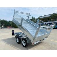 China 10x6 Double Axle Dump Trailer 4000kg ATM Galvanized Construction with Hydraulic Tipping System for sale