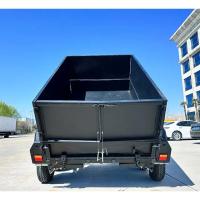 China Two Axle Hydraulic Tipper Trailers 9x6 Hot Dip Galvanised 3000kg ATM with Electric Brake for sale