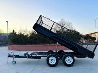China 13x6 Hydraulic Tipper Galvanised Box Trailer 4500kg ATM with Electric Brakes and Dual Axles for sale