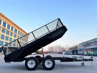 China 13x6 Hydraulic Tipper Galvanised Box Trailer 4500kg ATM with Electric Brakes and Dual Axles for sale