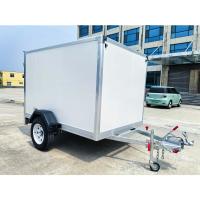 China 750kg Single Axle Covered Cargo Trailer 3800x2100mm Enclosed Box Trailer with Impact Brakes for sale
