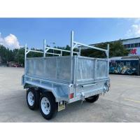 China Silver Hydraulic Tipper Trailer 8x5 Double Axis Dump Box with 3000kg ATM and 2000kg Load Capacity for sale