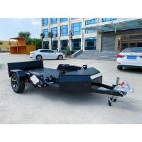China Lift Type Motorcycle Trailer 4300mm x 2250mm with Hydraulic System and Hot Dip Galvanized Black Finish for sale