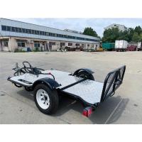 China Single Axle Hydraulic Motorcycle Trailer 500KG Load Capacity 11.0FT x 5.0FT Platform with 155R12LT Tires for sale