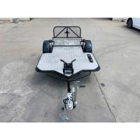 China Single Axle Hydraulic Motorcycle Trailer 500KG Load Capacity 11.0FT x 5.0FT Platform with 155R12LT Tires for sale