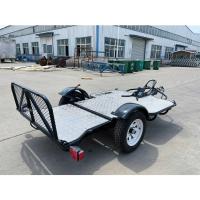 China Single Axle Hydraulic Motorcycle Trailer 500KG Load Capacity 11.0FT x 5.0FT Platform with 155R12LT Tires for sale