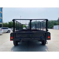 China Black 2 Axle Hydraulic Dump Trailer 3500kg ATM with 60mm 6-Leaf Springs and 1800mm RHS Drawbar for sale
