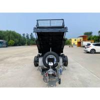China Black 2 Axle Hydraulic Dump Trailer 3500kg ATM with 60mm 6-Leaf Springs and 1800mm RHS Drawbar for sale