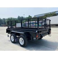 China Black 2 Axle Hydraulic Dump Trailer 3500kg ATM with 60mm 6-Leaf Springs and 1800mm RHS Drawbar for sale