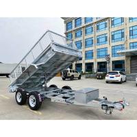 China 12x5 Hydraulic Tipper Galvanised Box Trailer 4000kg ATM with 60mm Solid Axles and 12-inch Electric Brakes for sale