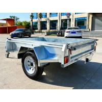 China 6x4 Single Axle Box Tilt Trailer 750kg ATM with Hot-Dip Galvanized Construction and 1830x1220mm Cargo Area for sale