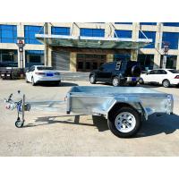 China 6x4 Single Axle Box Tilt Trailer 750kg ATM with Hot-Dip Galvanized Construction and 1830x1220mm Cargo Area for sale