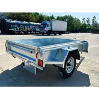 China 6x4 Single Axle Box Tilt Trailer 750kg ATM with Hot-Dip Galvanized Construction and 1830x1220mm Cargo Area for sale