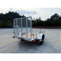 China Wooden Board Utility Cargo Trailer 1500KG ATM Hot-Dip Galvanized Steel Construction with Foldable Platform for sale