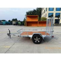 China Wooden Board Utility Cargo Trailer 1500KG ATM Hot-Dip Galvanized Steel Construction with Foldable Platform for sale