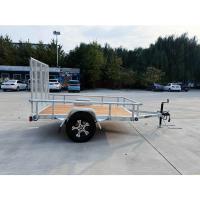 China Wooden Board Utility Cargo Trailer 1500KG ATM Hot-Dip Galvanized Steel Construction with Foldable Platform for sale