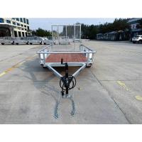 China Wooden Board Utility Cargo Trailer 1500KG ATM Hot-Dip Galvanized Steel Construction with Foldable Platform for sale