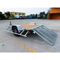 China Wooden Board Utility Cargo Trailer 1500KG ATM Hot-Dip Galvanized Steel Construction with Foldable Platform for sale