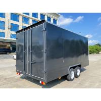 China Steel Structure Box Trailer 6200x2550x800mm with 4 Tires and 2 Axles - Customizable Enclosed Cargo Transport for sale