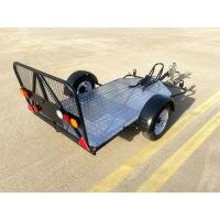 China Galvanized Single Motorcycle Trailer with [X] Ton Capacity - Hydraulic Lift & Corrosion Resistant Steel Frame for sale