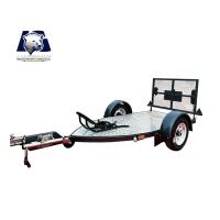 China Galvanized Single Motorcycle Trailer with [X] Ton Capacity - Hydraulic Lift & Corrosion Resistant Steel Frame for sale