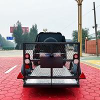 China Galvanized Single Motorcycle Trailer with [X] Ton Capacity - Hydraulic Lift & Corrosion Resistant Steel Frame for sale