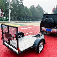 China Galvanized Single Motorcycle Trailer with [X] Ton Capacity - Hydraulic Lift & Corrosion Resistant Steel Frame for sale