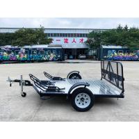 China Custom Double Motorcycle Trailer with Hydraulic Lift System and [X] Ton Load Capacity - Corrosion Resistant Steel Construction for sale